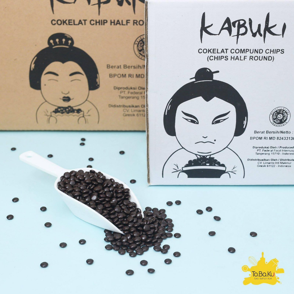 Jual Kabuki Choco Chip 1/2 Bulat Repack 500gr | Shopee Indonesia