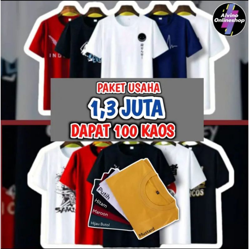 Jual ( PAKET USAHA 100PCS ) Kaos motif Distro | Shopee Indonesia Jual ( PAKET USAHA 100PCS ) Kaos motif Distro | Shopee Indonesia