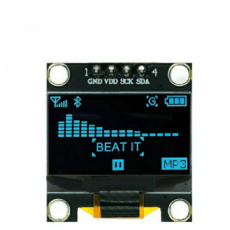 Jual oled mini display 128x64 blue biru 0.96 0,96 inch IIC I2C arduino ...