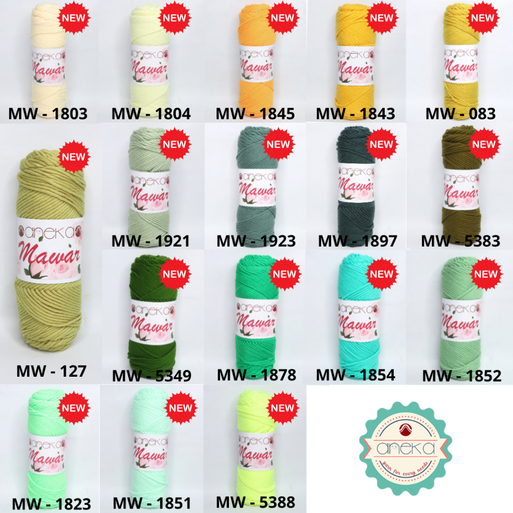 Jual KATALOG - Benang Rajut Mawar / Soft Acrylic Yarn / 8 ply Milk ...
