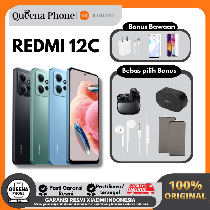 Jual REDMI 12C RAM 4GB/64GB&4GB/128GB ORIGINAL100% GARANSI RESMI 1 ...