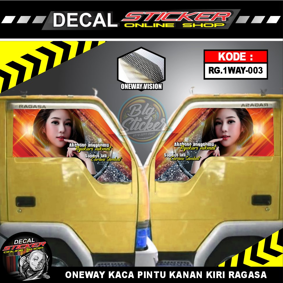 Jual STIKER ONEWAY VISION KACA MOBIL TRUCK RAGASA STICKER VARIASI TRUK ...