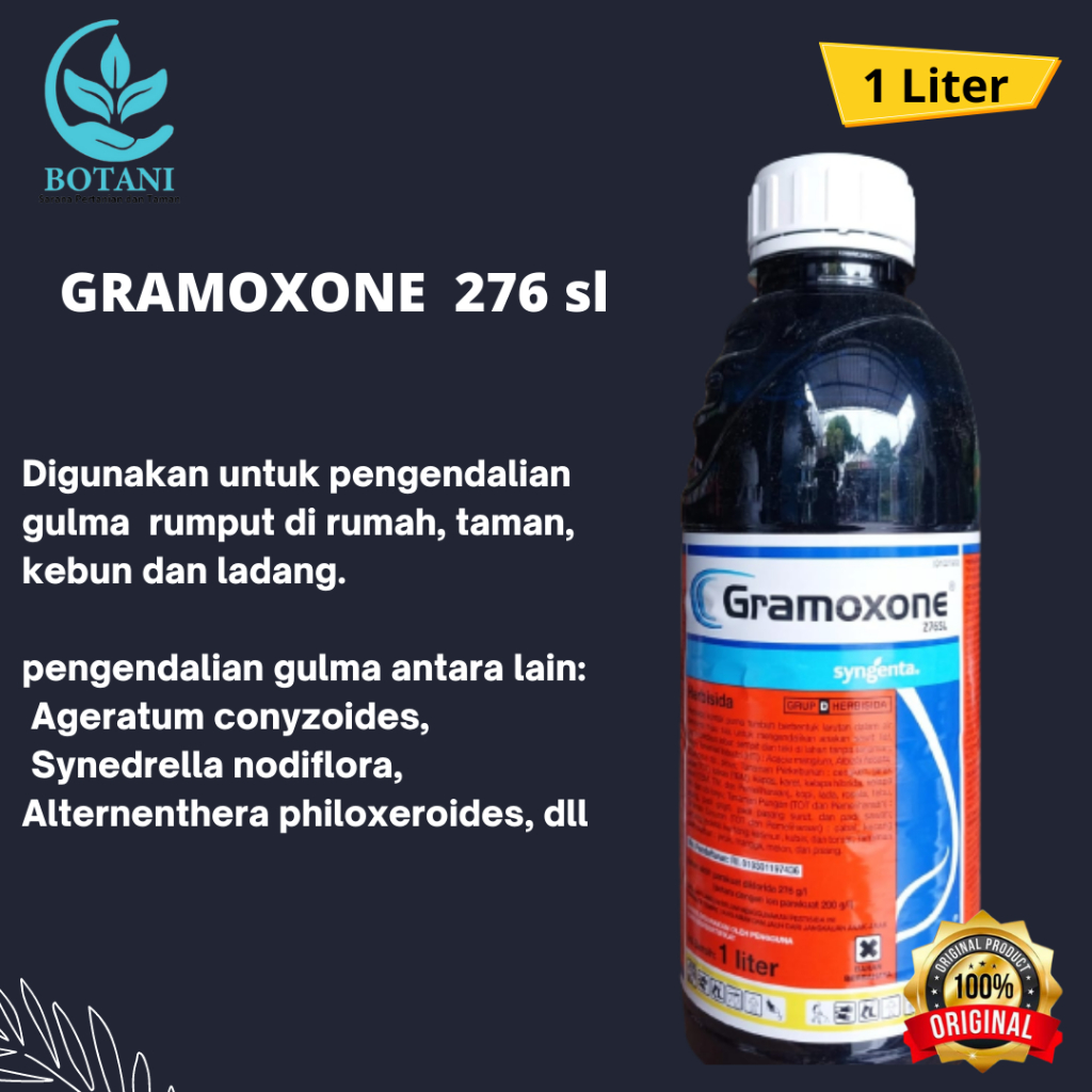 Jual Herbisida Gramoxone 276 SL 1 Liter/ Pembasmi Gulma/ Teki | Shopee ...