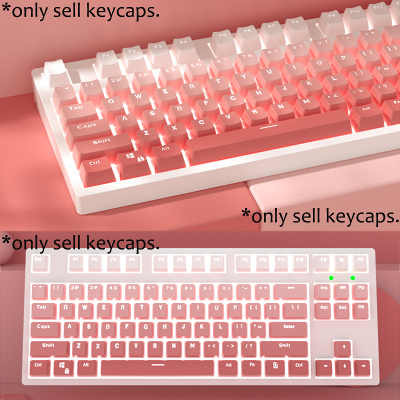 Jual ZIFRIEND 132Pcs/Set Keycaps High OEM PBT Material Pink Blue For ...