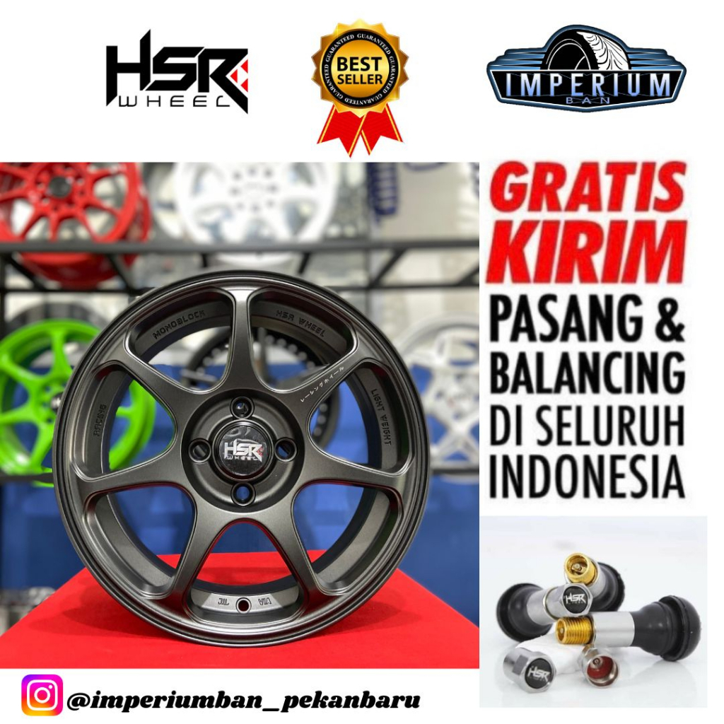 Jual Pelek Mobil Racing Original HSR Sebunsuta Boroko 03 R15 | Velg ...