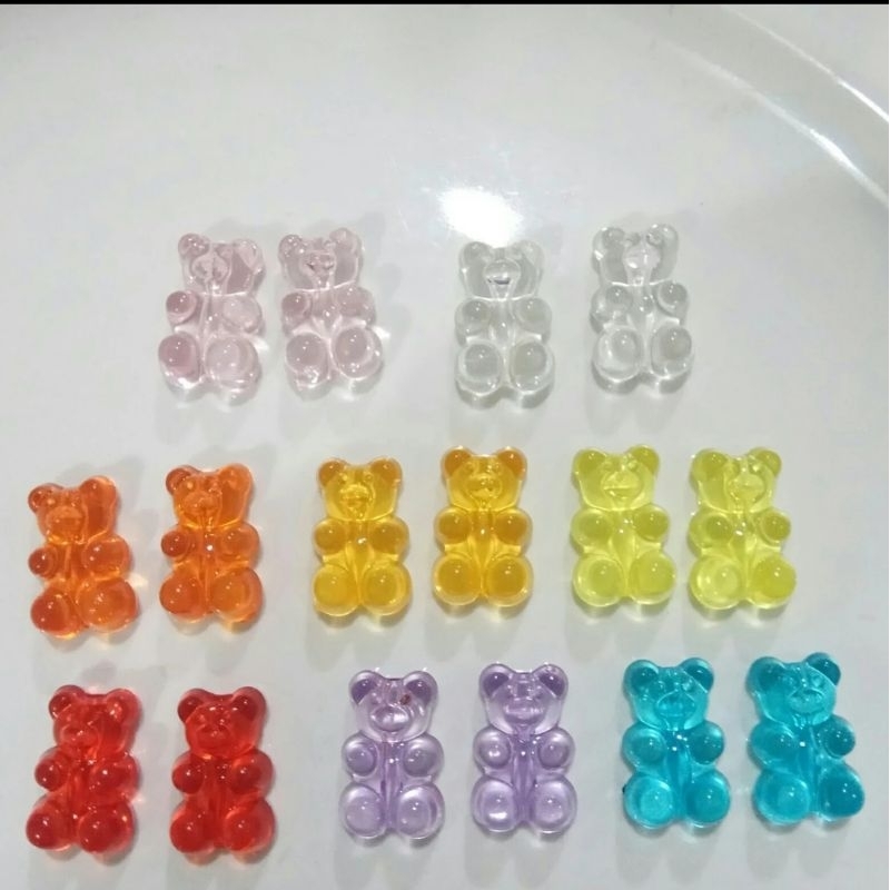 Jual Manik Manik Gummy Bear Beruang lucu Akrilik Murah ( Kingcaicaimen ...