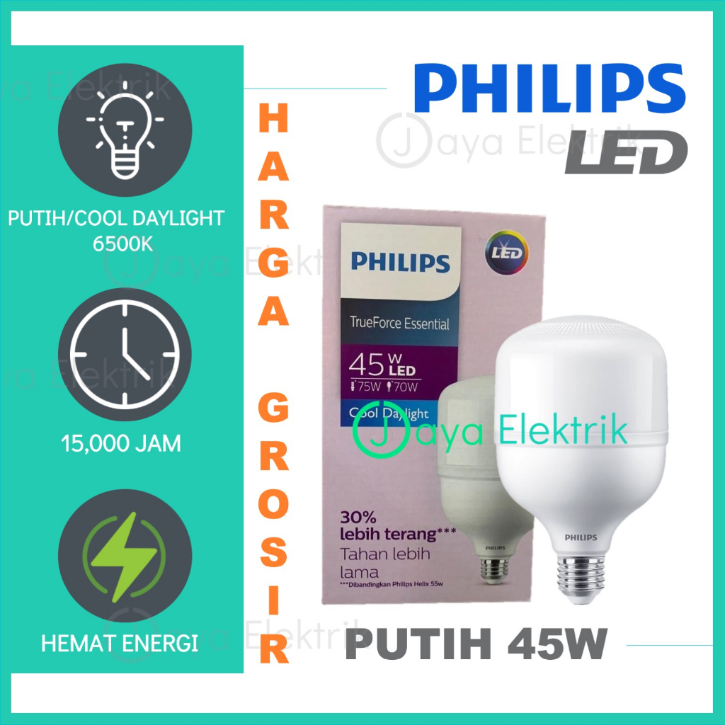 Jual Lampu PHILIP LED TrueForce Essential 45W 45Watt - Bohlam LED Jumbo TForce True Force Ess 45 ...