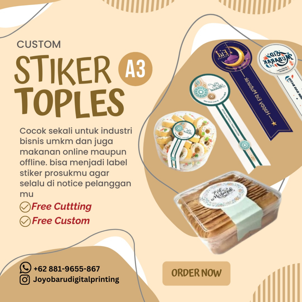 Jual STIKER TOPLES SEGEL STIK A3 CUTTING, BISA JADI BANYAK (14 - 55 PCS ...