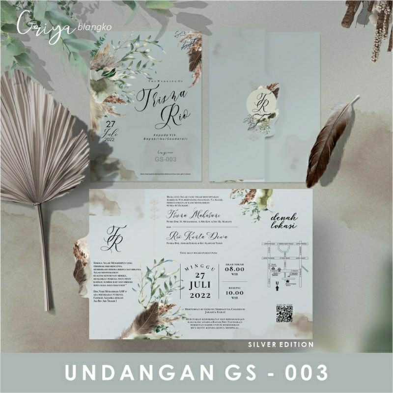 Jual [Sudah Cetak] Undangan pernikahan Gs 003 | Undangan pernikahan ...