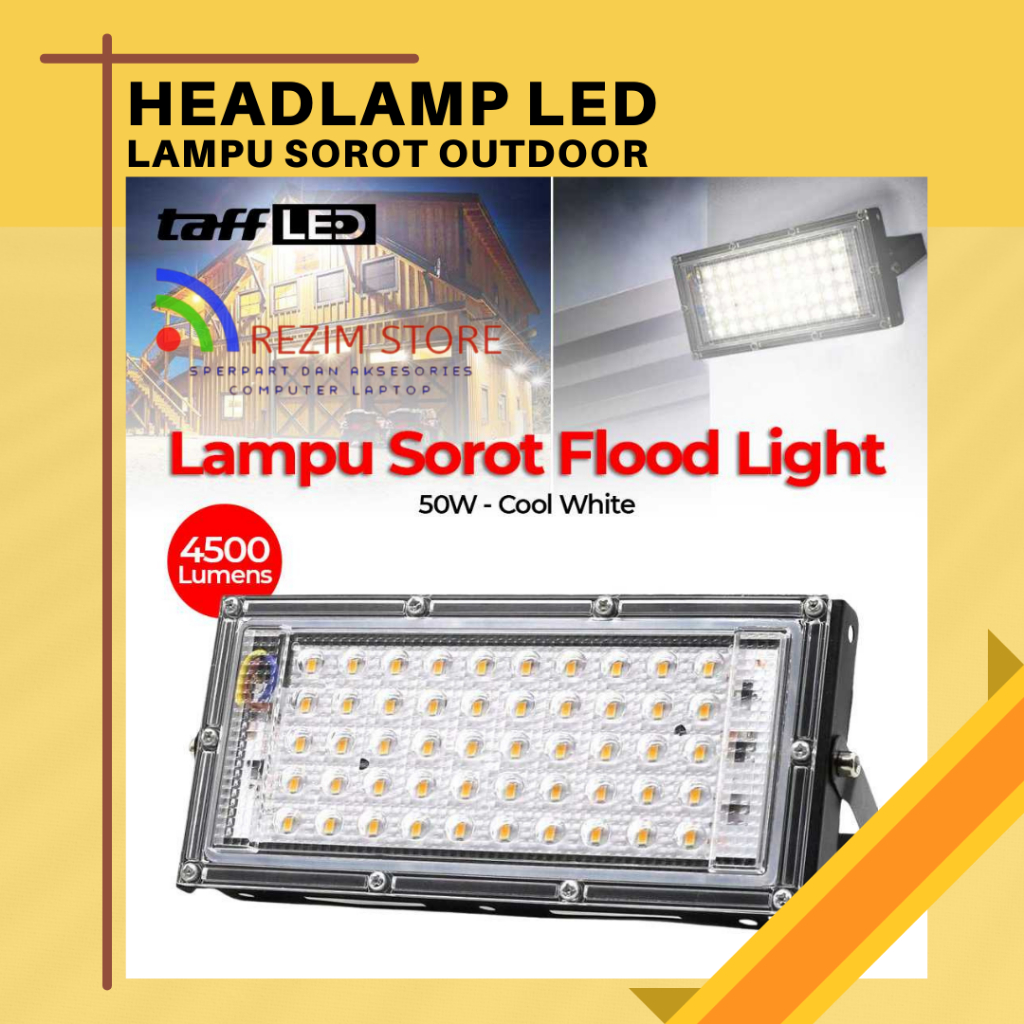 Jual Lampu LED 50W Lampu tembak slim lampu Sorot 50W 240V Lampu sorot ...