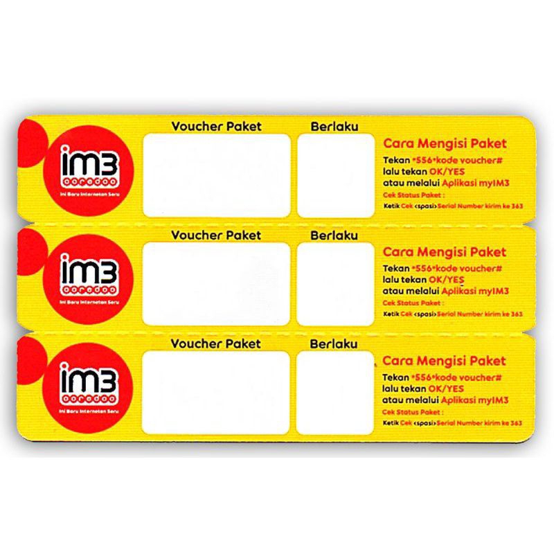 Jual VOUCHER KOSONG INDOSAT IM3 NASIONAL BAHAN INJECT TEMBAK VOUCHER ...