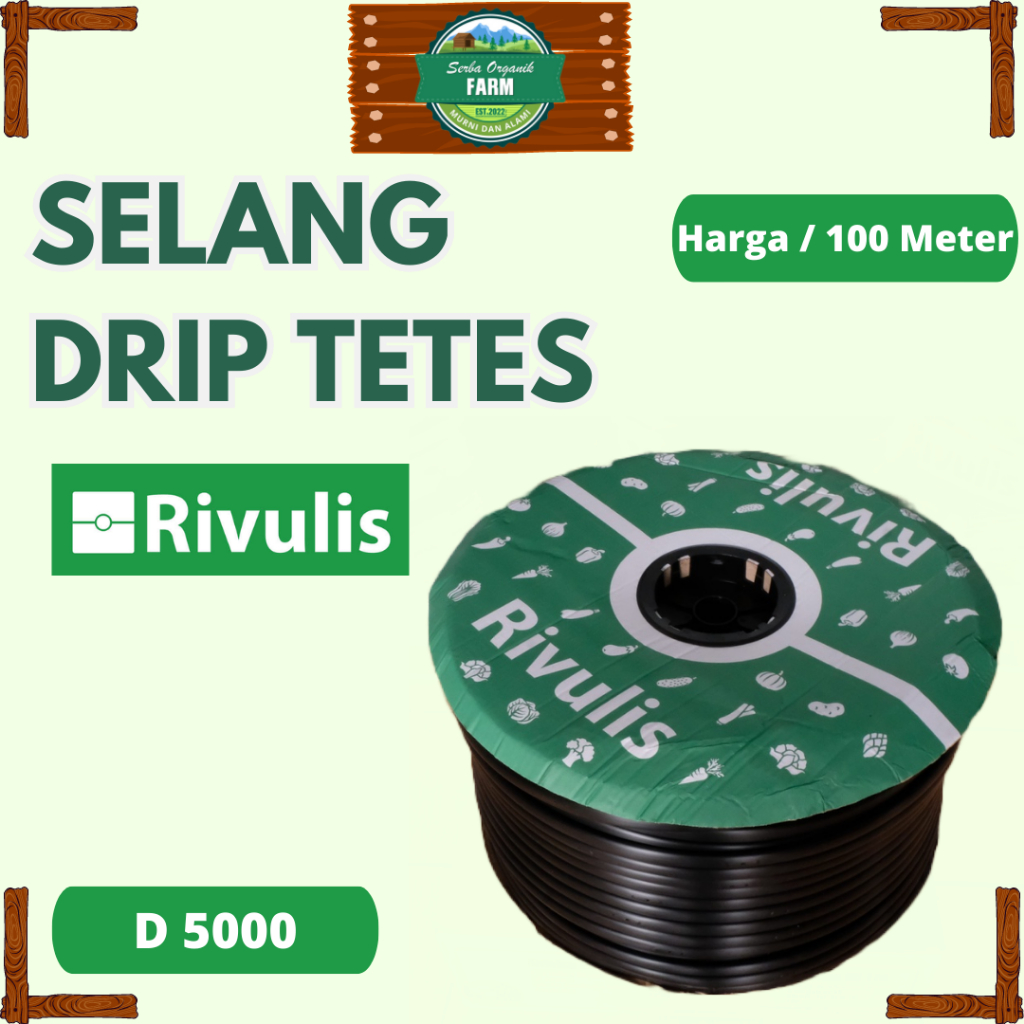 Jual SELANG DRIP TETES IRIGASI - RIVULIS DRIPLINE D5000 - (Harga/100 ...