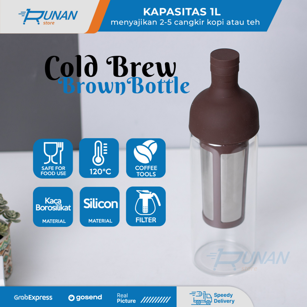 Jual Botol Cold Brew Kopi 1 Liter Bottle Tea Infuser Botol Minum Kopi ...