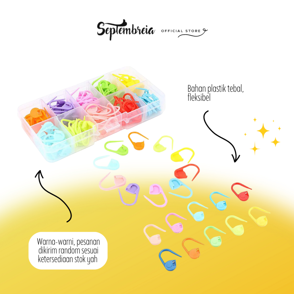Jual Pin Hijab Safety Pin Plastik Peniti Plastik Warna-Warni Peniti ...