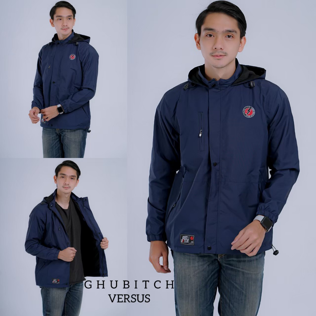 Jual JAKET PARKA SIMPLE NAVY - JAKET PARKA OUTDOOR - JAKET GUNUNG ...