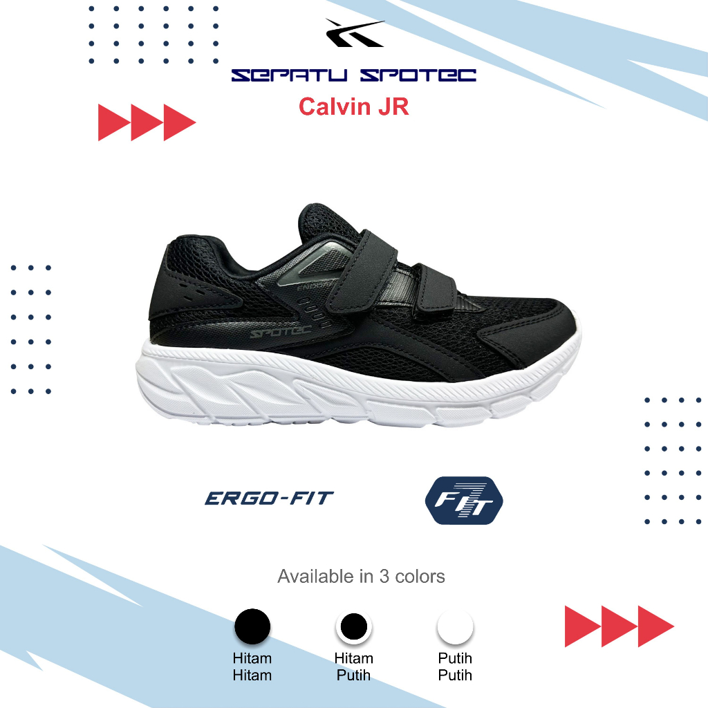 Jual SPOTEC Sepatu Anak CALVIN JR Hitam - Putih | Shopee Indonesia
