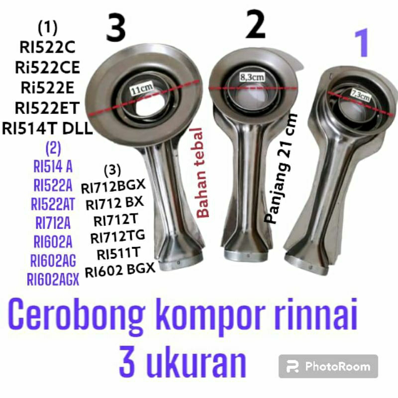 Jual cerobong kompor gas rinnai tersedia 3 ukuran | Shopee Indonesia