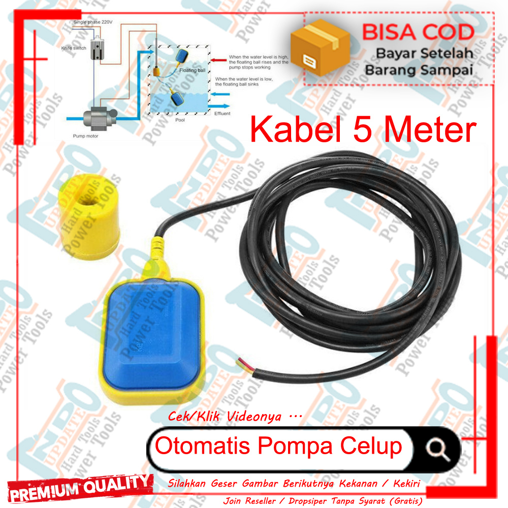 Jual Otomatis Radar Pompa Celup Float Switch 5M Tangki / Tengki / Pam Tadon Air Float | Shopee ...