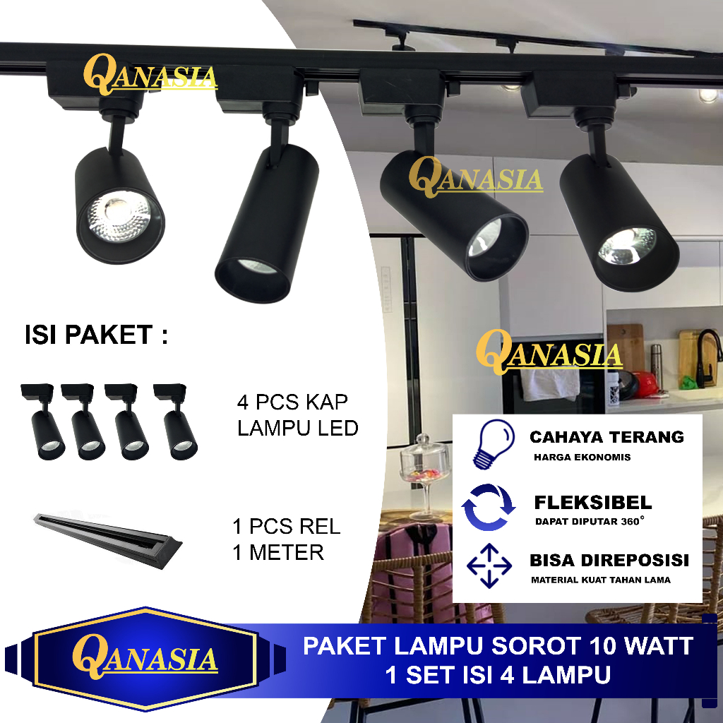 Jual Paket 1 Set isi 4 Lampu Rell Track LED Sorot Lampu Sorot ... Jual Paket 1 Set isi 4 Lampu Rell Track LED Sorot Lampu Sorot ...