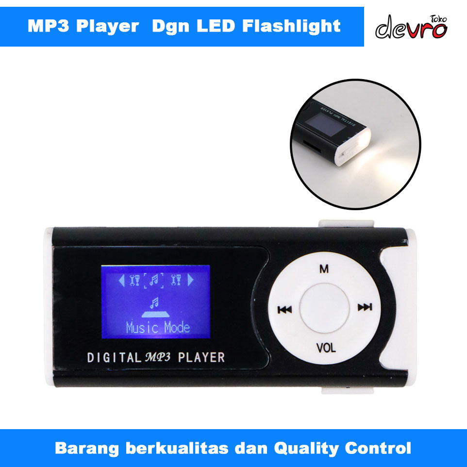 Jual DAP - MP3 Player Dengan Slot TF Mirosd & LED Flashlight - GC8945 ...