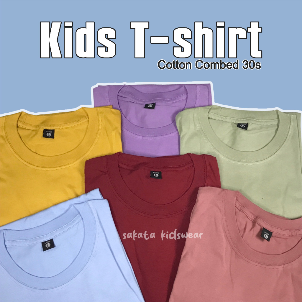 Jual Kaos polos anak soft cotton combed 30s premium by sakata kidswear | Shopee Indonesia