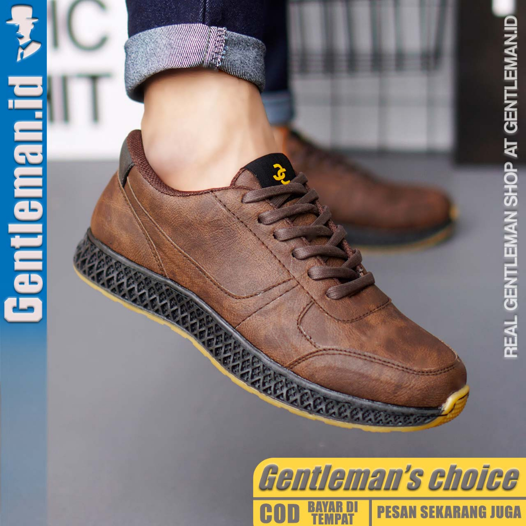 Jual GENTLEMAN Boston Sepatu Formal Casual Pria Cokelat Original ...