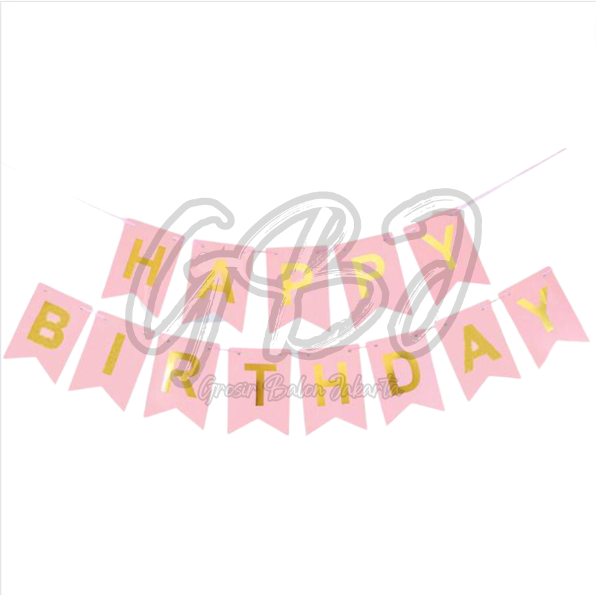 Jual BANNER Happy Birthday Segilima / Bunting Flag Ulang Tahun | Shopee ...