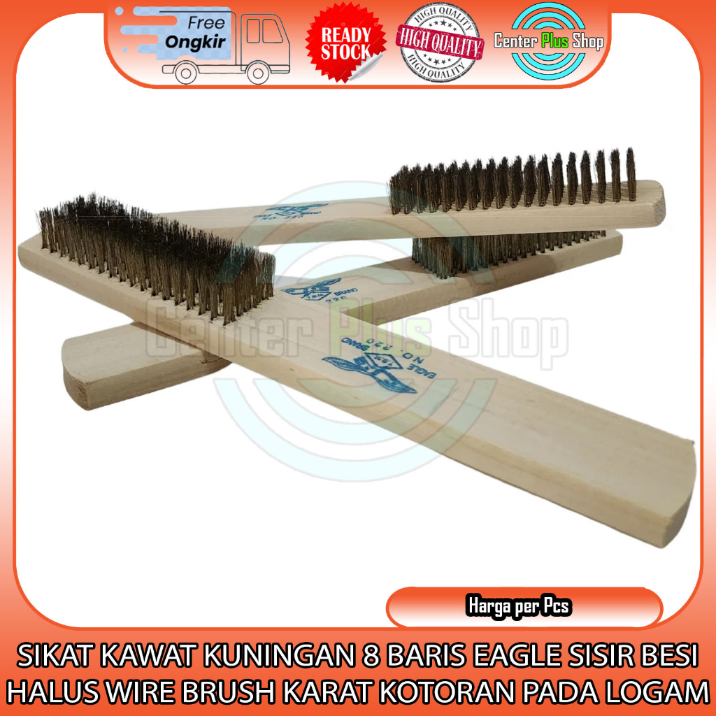 Jual Sikat Kuningan Wire Brush Besi Halus 8 Baris Pembersih Karat ...