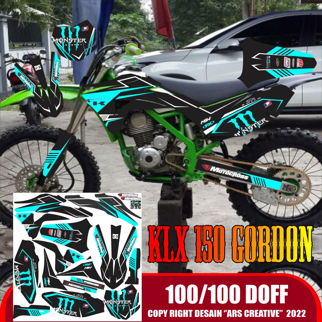 Jual Stiker Striping Decal Kawasaki KLX 150 Gordon Variasi Semifull ...