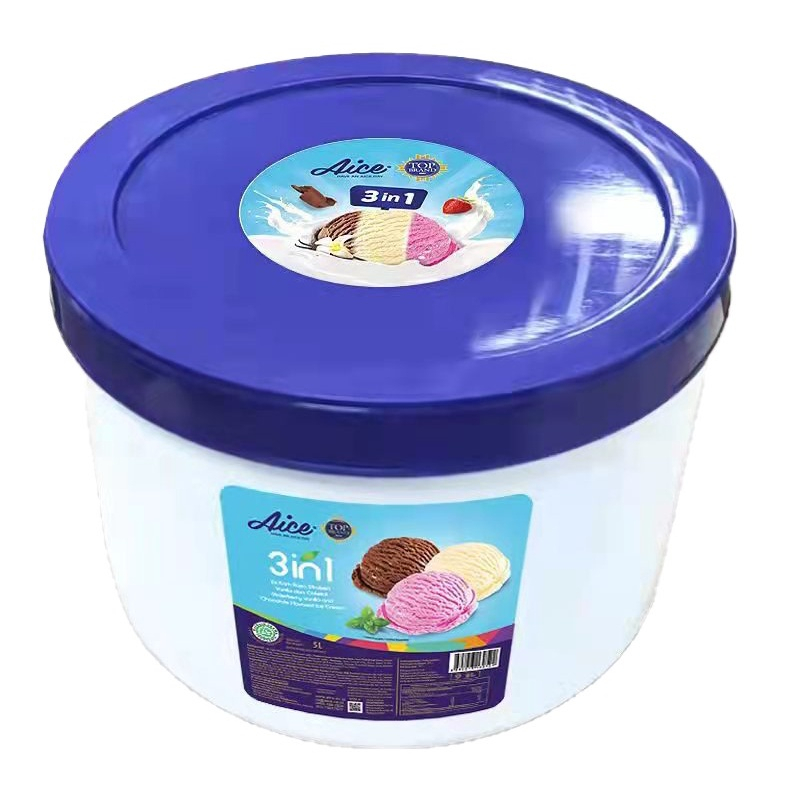 Jual Aice Ice Cream 5 liter 3 in 1 Neapolitan | Shopee Indonesia