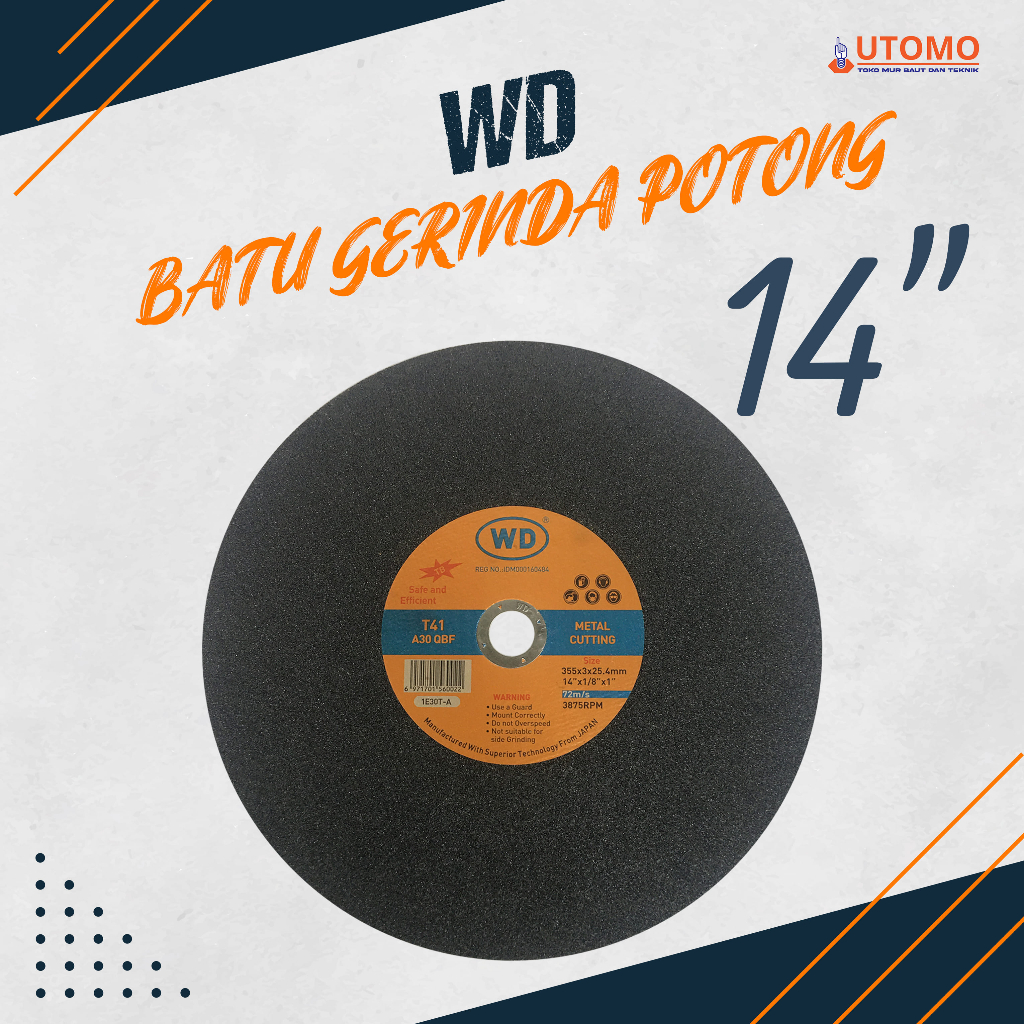 Jual Mata Gerinda Potong WD 14 inch / Cutting Wheel WD 14 inch | Shopee ...
