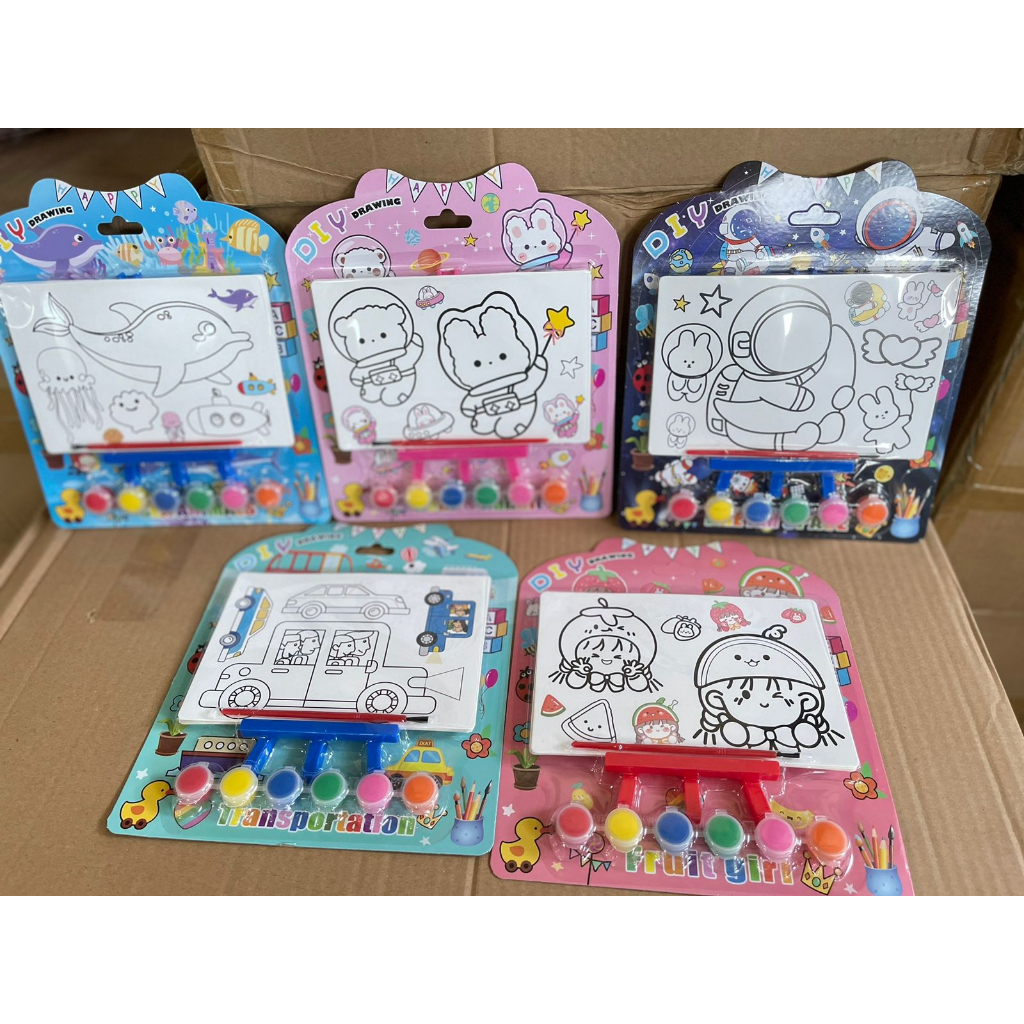 Jual Kertas Mewarnai Cat Air Bonus Kuas Tinta Mainan anak edukasi magic ...