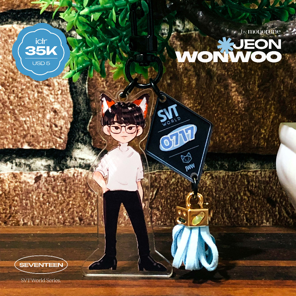 Jual SVT World Series | WONWOO of SEVENTEEN Keychain | Shopee Indonesia