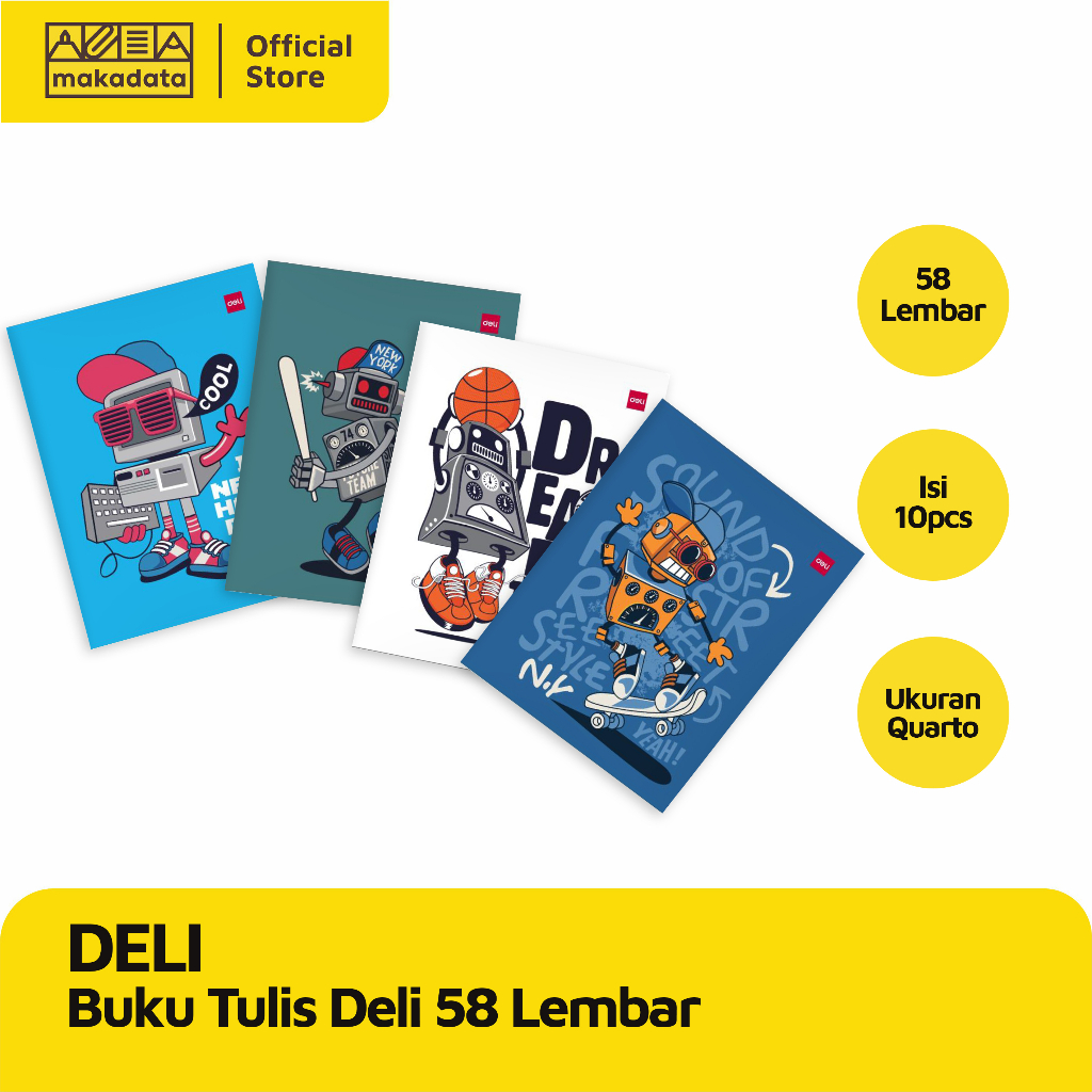 Jual BUKU TULIS DELI / 58 LEMBAR (1 PACK) MURAH | Shopee Indonesia