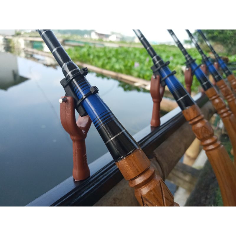 Jual Standar/dudukan kayu untuk pion/kanco joran timbang Saka sensitip ...