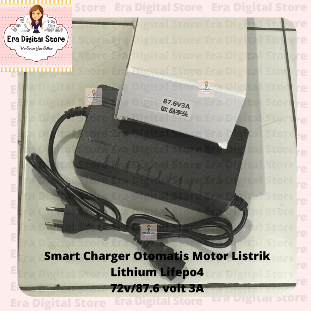 Jual Smart Charger Otomatis 72v/87.6 volt 3A Motor Listrik Lithium ...