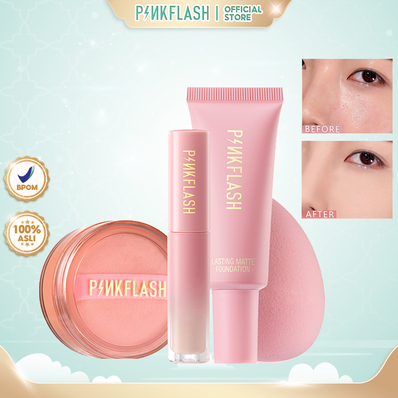 Jual PINKFLASH Summer Oil-control Base Foundation Loose Powder ...