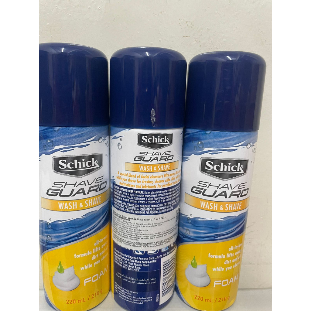 Jual SCHICK SHAVE GUARD WASH & SHAVE 220ML | Shopee Indonesia