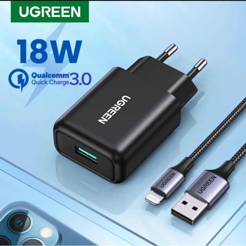 Jual Ugreen Charger iPhone 18Watt with Kabel Usb Lightning Mfi ...