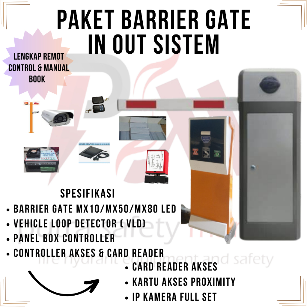 Jual PAKET BARRIER GATE AKSES SYSTEM TAP CARD PORTAL OTOMATIS PALANG ...