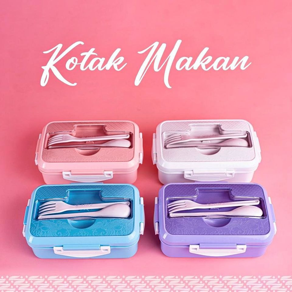 Jual Kotak makan - Lunch Box 4in1 / Kotak Bekal Makan Sekolah dan Kantor | Shopee Indonesia