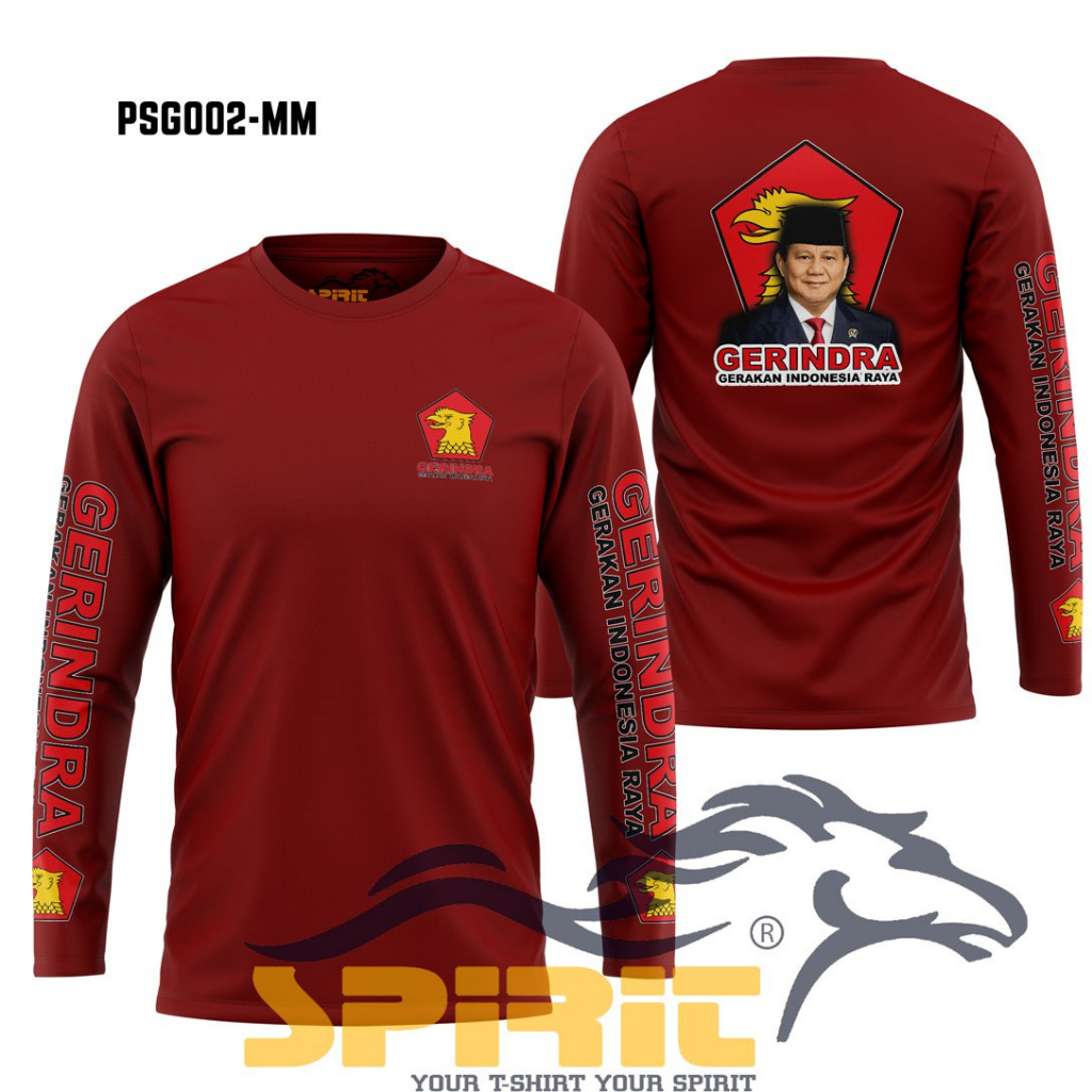 Jual kaos partai gerindra/ Baju Prabowo Subianto Kaos Partai Partai ...