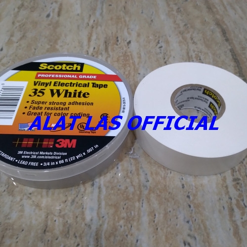 Jual Isolasi Listrik 3M Scotch 35 Vinyl Electrical - Putih - 19 MM x 20 ...