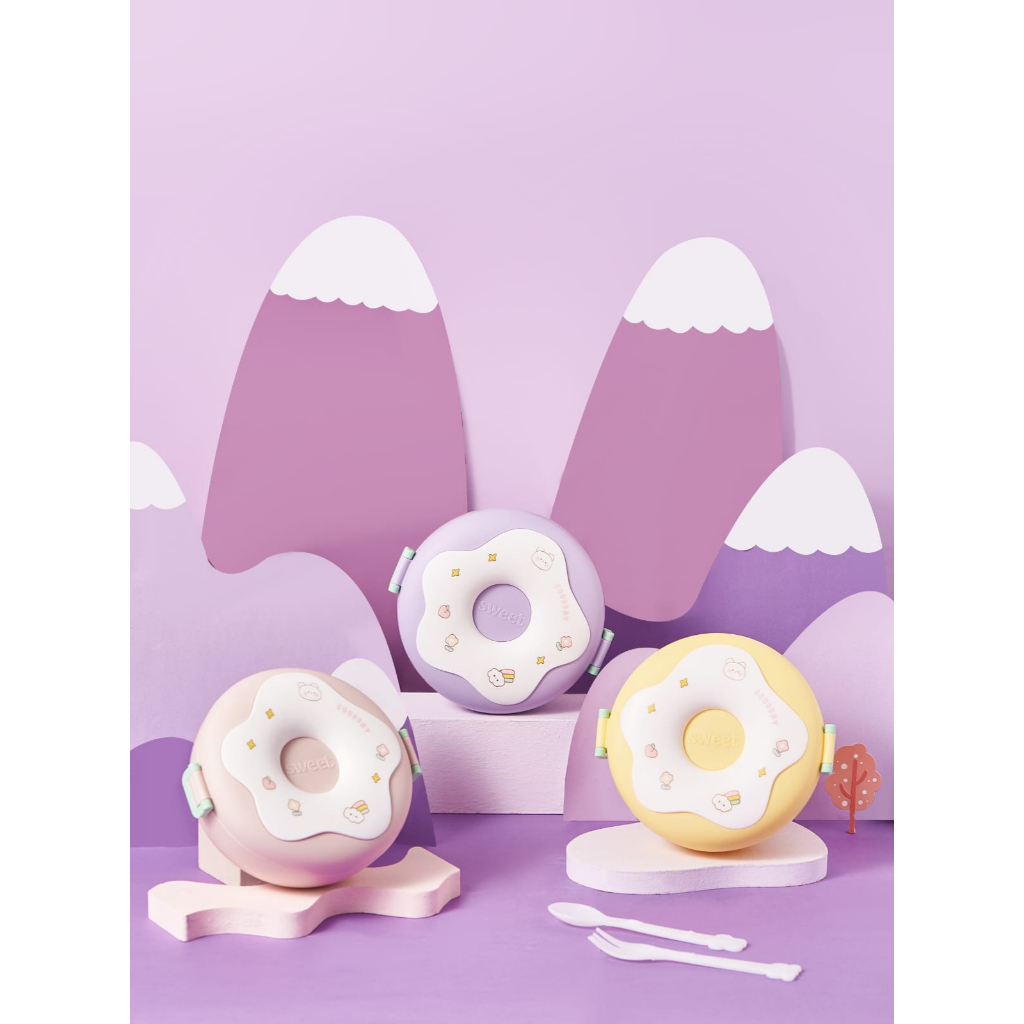 Jual LUNCH BOX BENTUK DONAT 3 SEKAT KODE 6717 | Shopee Indonesia