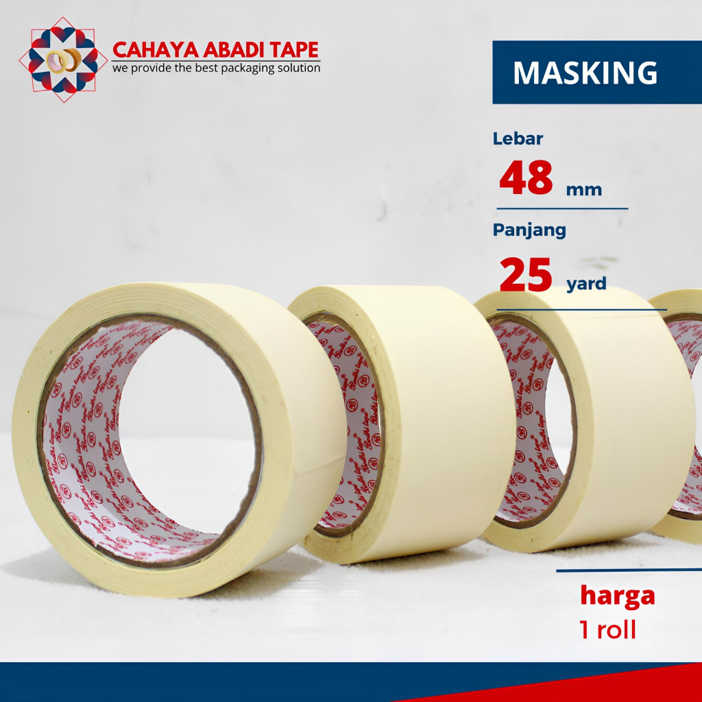 Jual LAKBAN KERTAS/MASKING BODHI TAPE 24/48 X 25 YARD PER ROLL/PCS ...