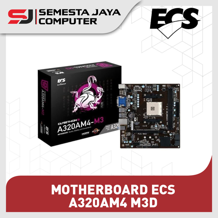 Jual MOTHERBOARD AMD ECS A320AM4 M3D | Shopee Indonesia