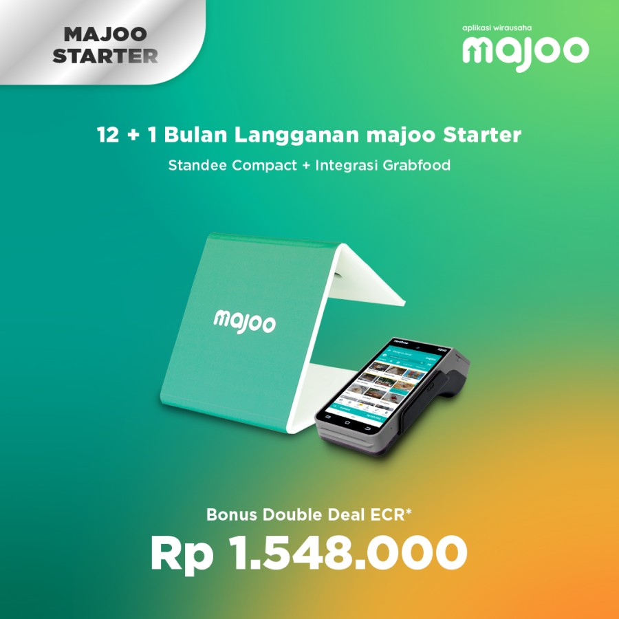 Jual aplikasi kasir majoo PAKET STARTER + paket kasir murmer | Shopee ...