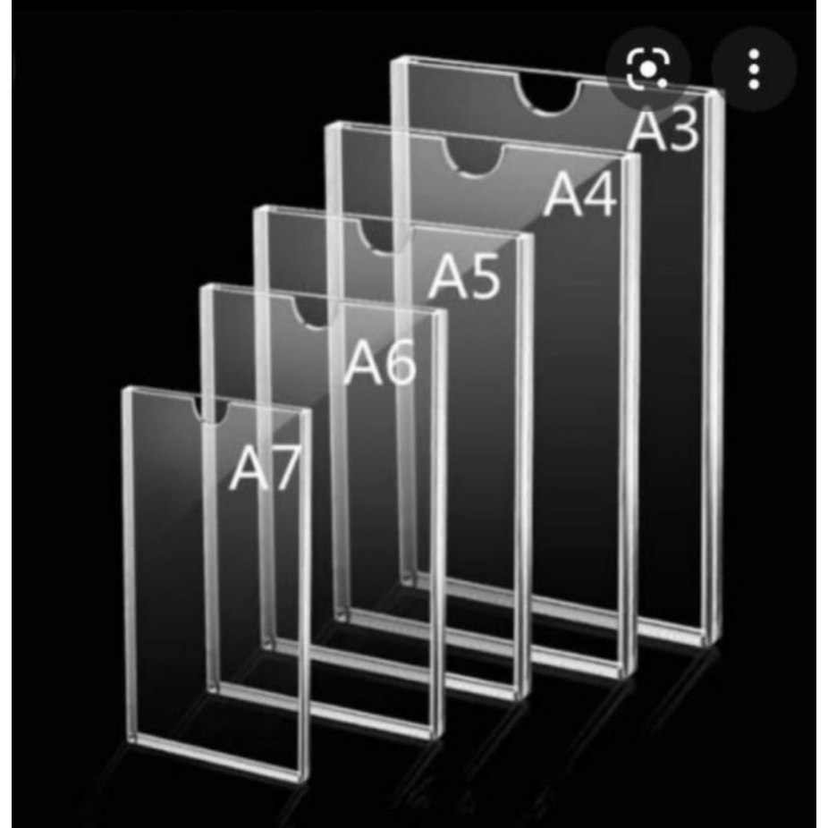 Jual Frame Acrylic Pocket Tempat Brosur Acrylic Wall Dinding Tenpel ...