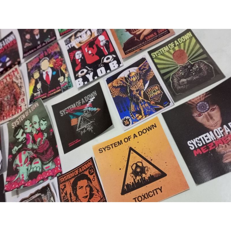 Jual Sticker Pack System Of A Down New Edition SOAD MERCHANDISE DECALS ...