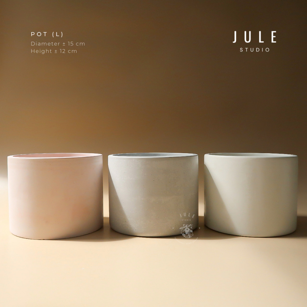 Jual POT (L) Summer Earthy-Tone Series // concrete pot / planter / pot ...